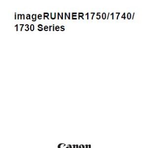 CANON 1750, 1740, 1730 Service Manual and Parts Manual.