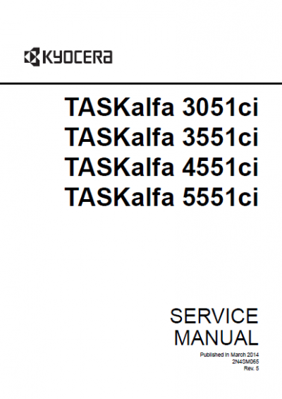 KYOCERA TASKalfa 3050ci , 3550ci, 4550ci, 5550ci Service Manual and ...